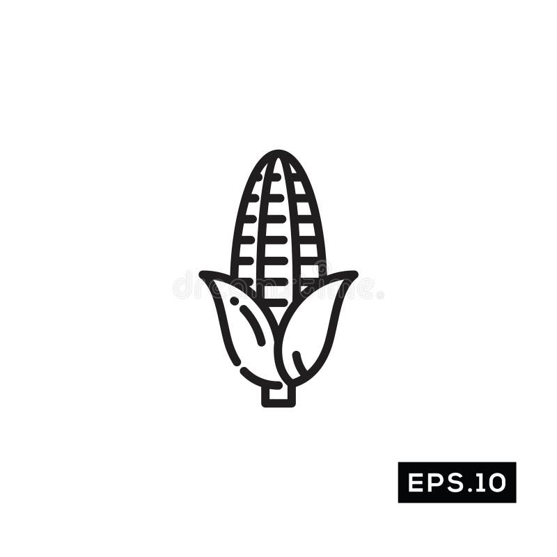 Corn Line Icon Vector. Corn Symbol Vector Stock Vector - Illustration ...
