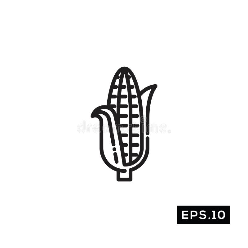 Corn Icon Vector. Corn Symbol Silhouette Vector Stock Vector ...