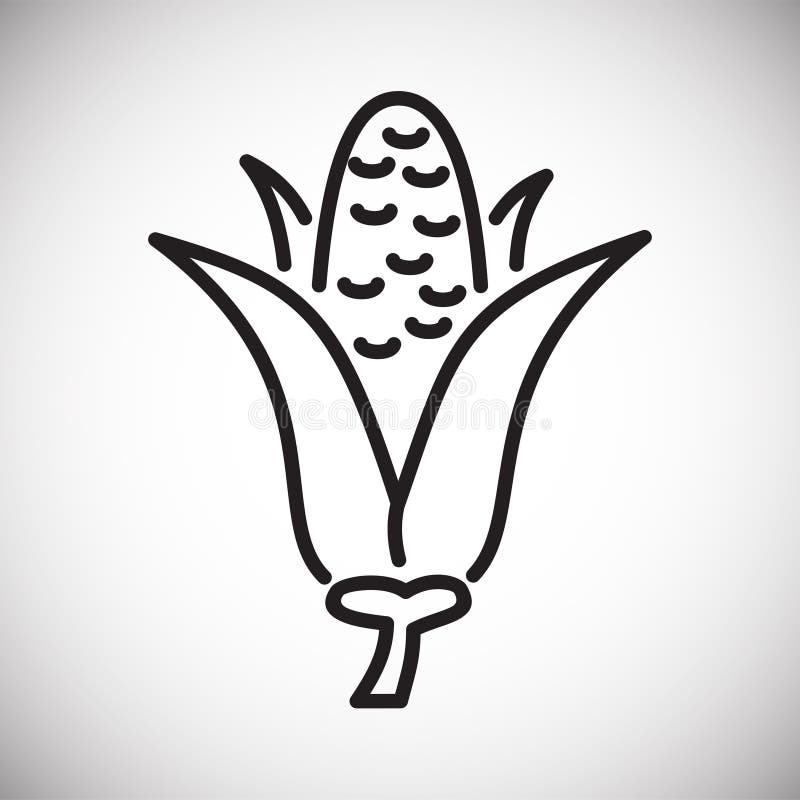 Corn Line Icon on White Background for Graphic and Web Design, Modern ...