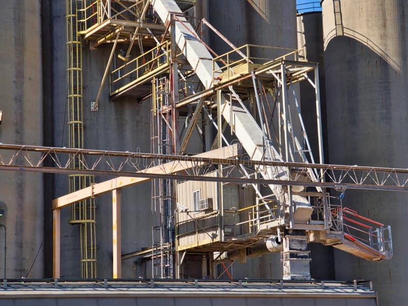 Grain Corn Shipping Ship Loading at Seattle Elliott Bay during Summer ...