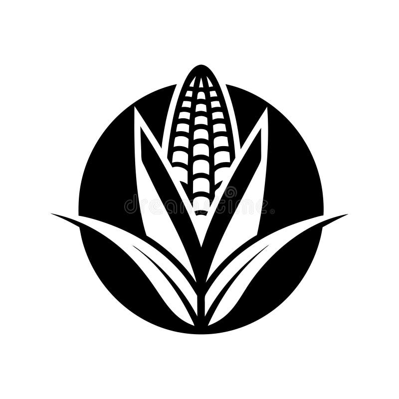 Corn Logo Vector Illustration Icon. Stock Illustration - Illustration ...