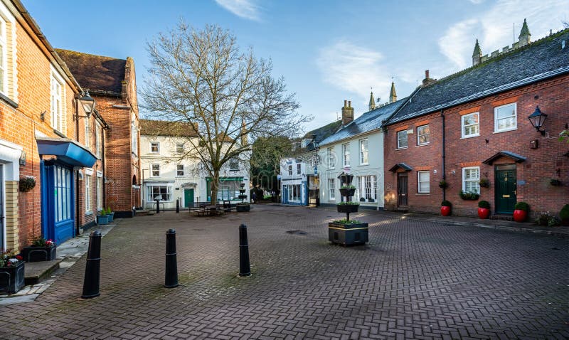The Square In Wimborne Minster In Dorset Editorial Stock Image - Image ...