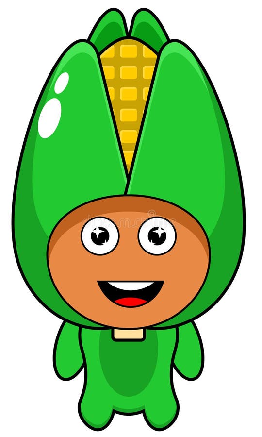Corn Mascot Costume Character Stock Vector - Illustration of food ...