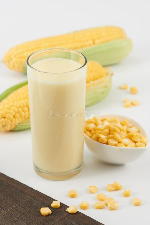 Corn milk in glass stock photo. Image of milk, detail - 156892410