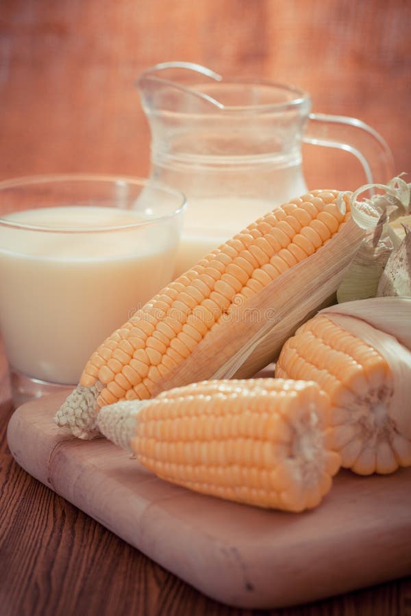 Corn milk with sweet corn stock image. Image of vegetarian - 127219067