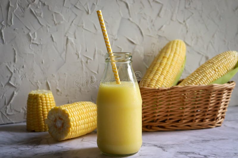 Corn Milk, Non Dairy Product and Vegan Drinks Stock Image - Image of ...