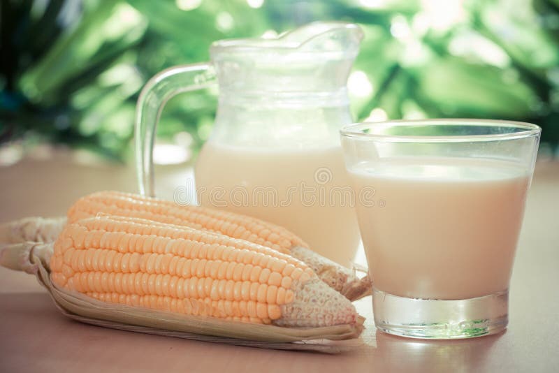Corn milk with sweet corn stock image. Image of grain - 127219039