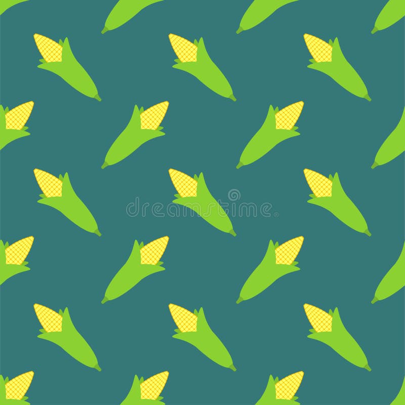 Corn Pattern Seamless. Maize Background Stock Vector - Illustration of ...