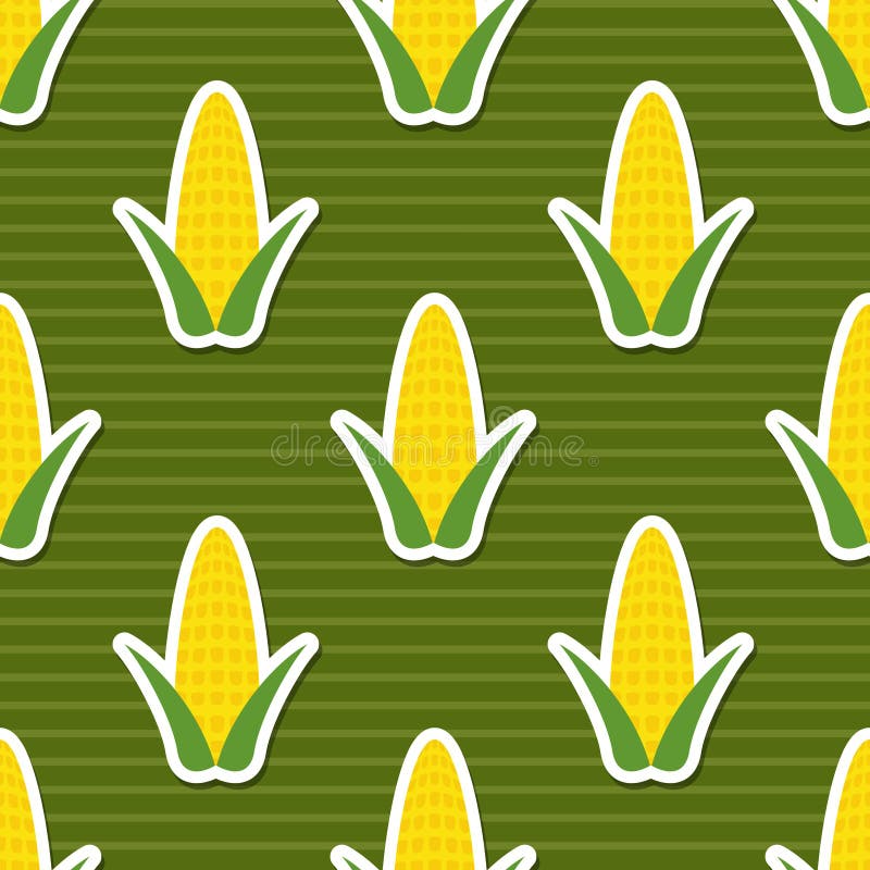 Corn Pattern. Seamless Texture Stock Vector - Illustration of ...
