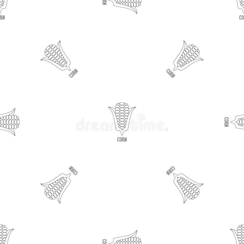 Corn Pattern Seamless Vector Stock Vector - Illustration of agriculture ...