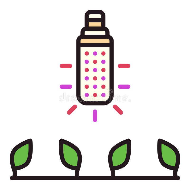 Corn Phytolamp Vector Grow Led Light Bulb Creative Icon or Design ...