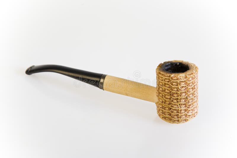 Corn pipe stock image. Image of addiction, isolated, yellow - 8731605