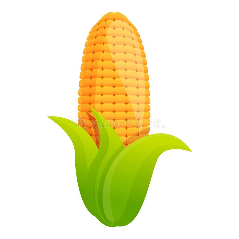 Corn Plant Icon, Cartoon Style Stock Vector - Illustration of farmland ...