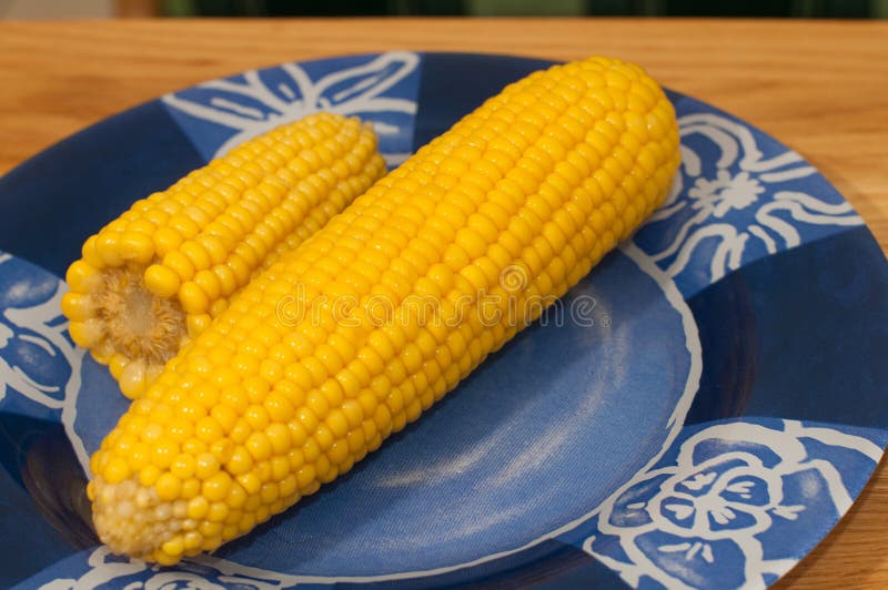 Corn on plate stock photo. Image of corn, pattern, indoor - 58110882