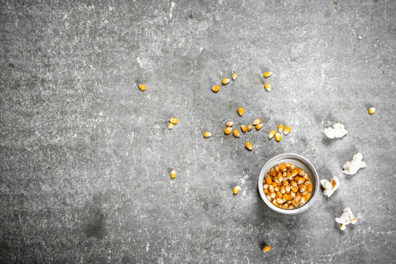 Corn for popcorn. stock image. Image of delicious, stone - 76595933