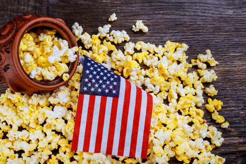 American Flag USA Corn Popcorn Texture. Stock Image - Image of healthy ...