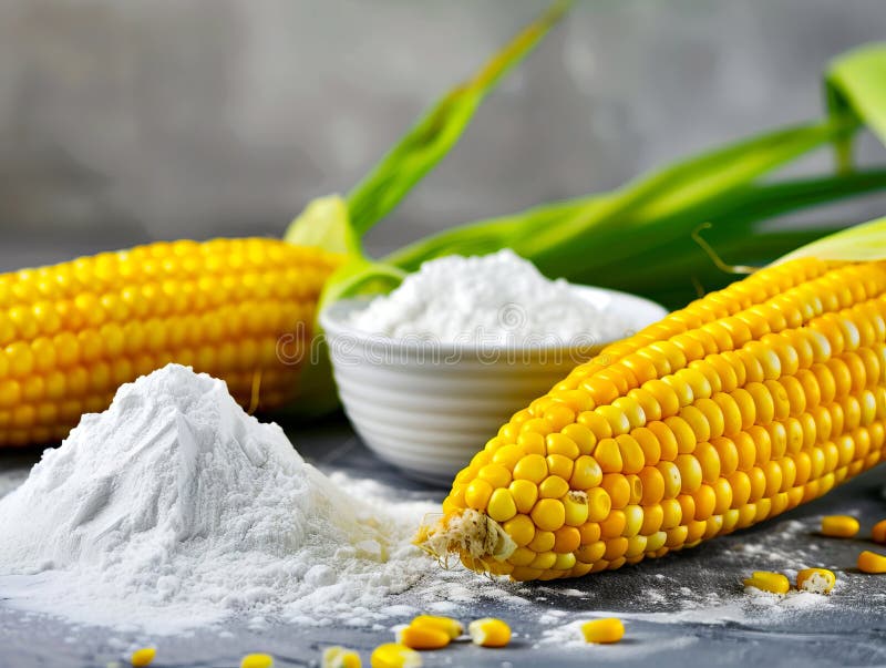 Corn and powder on a table stock photo. Image of flour - 325009194