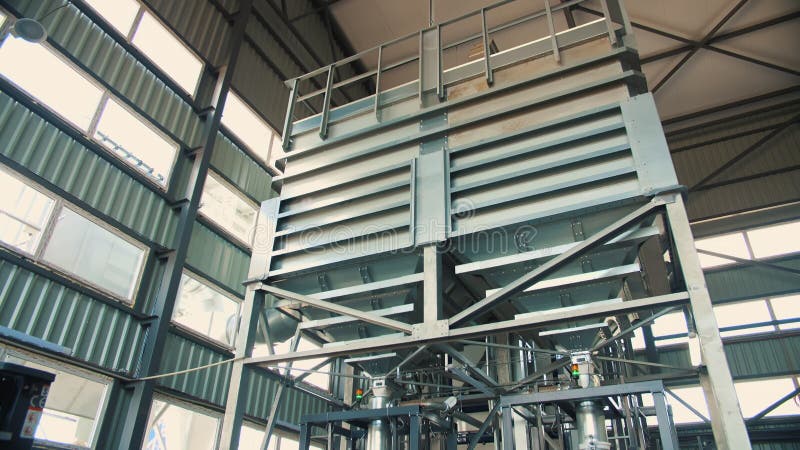 Corn processing factory stock footage. Video of production - 287624984