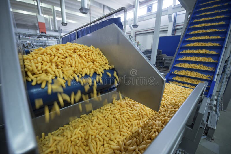 Corn puffs factory editorial photography. Image of puff - 68398387