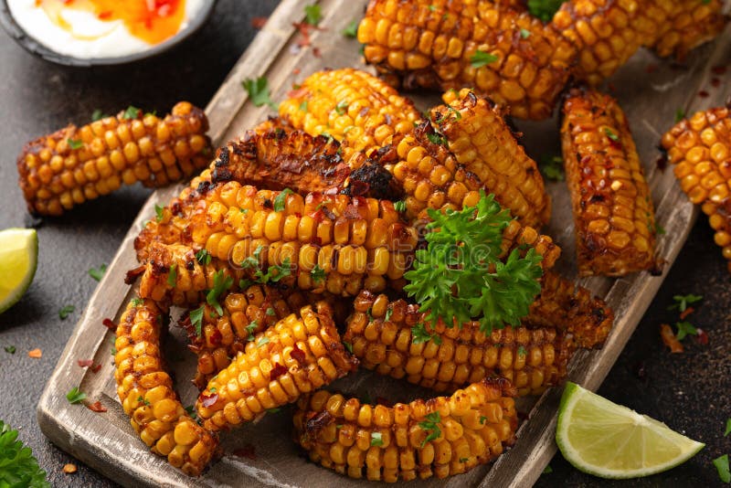 Corn Ribs Vegan Vegetarian Plant Based Food Concept Stock Image - Image ...
