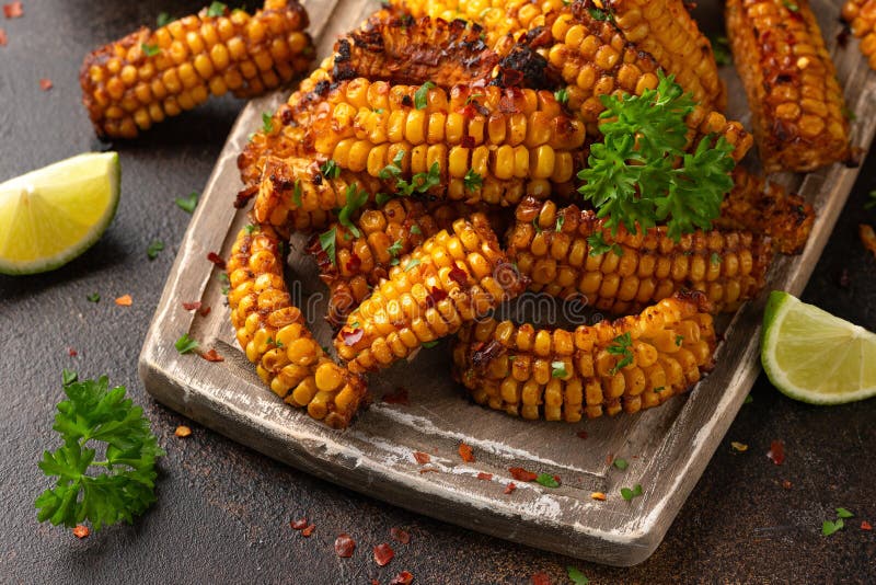 Corn Ribs Vegan Vegetarian Plant Based Food Concept Stock Image - Image ...