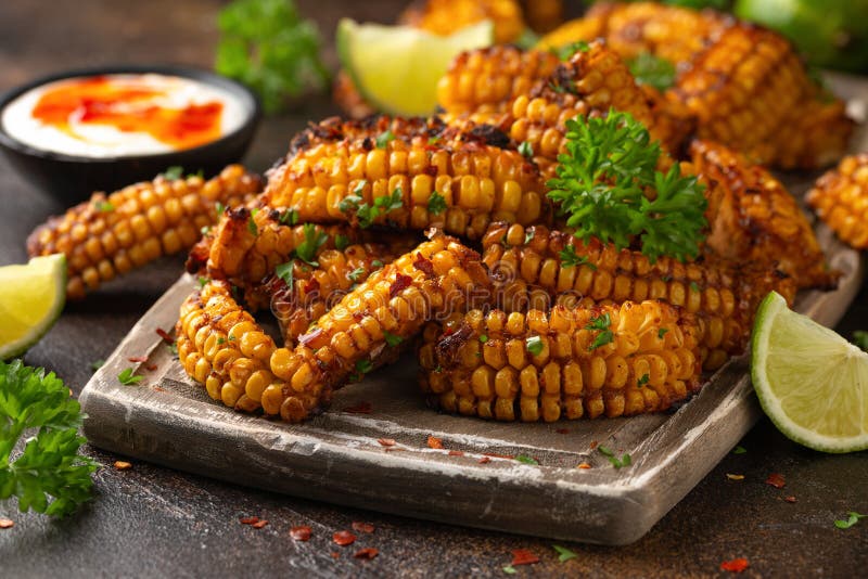 Corn Ribs Vegan Vegetarian Plant Based Food Concept Stock Photo - Image ...