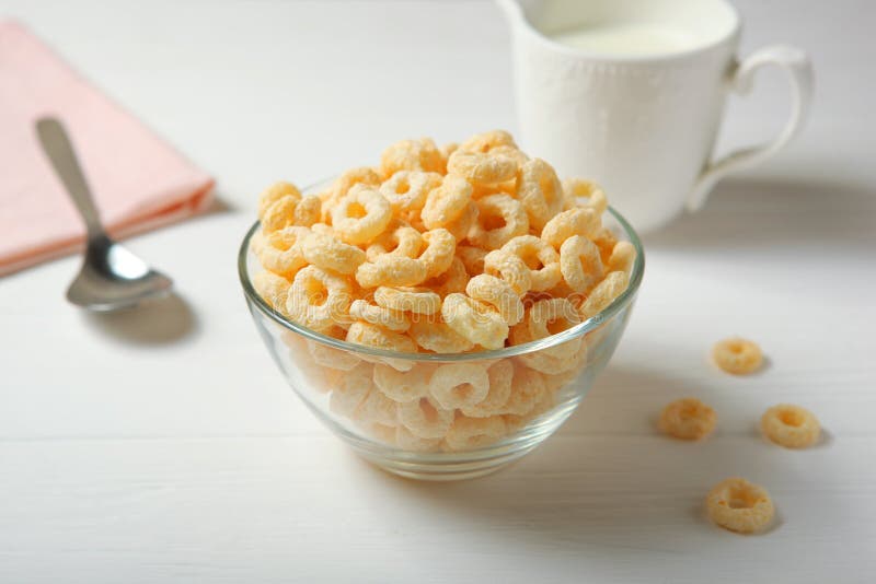 Corn Rings in Glaze for Breakfast on the Table with a Rat Plan Stock ...