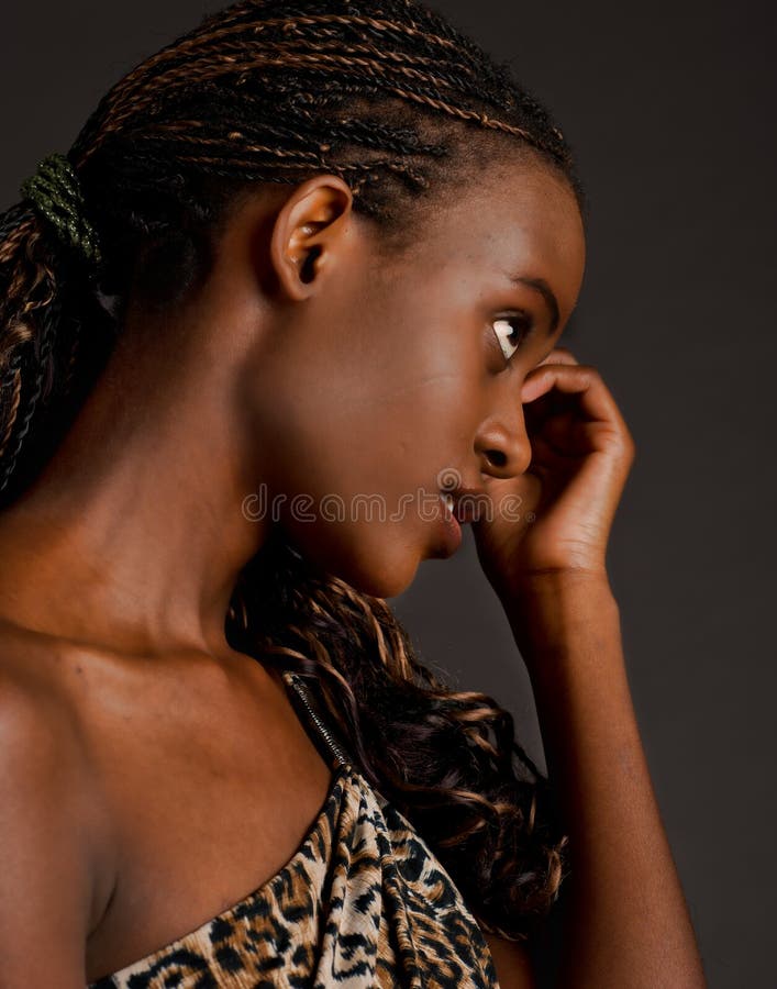 Corn rows in her hair stock image. Image of shadows, fashion - 27113151