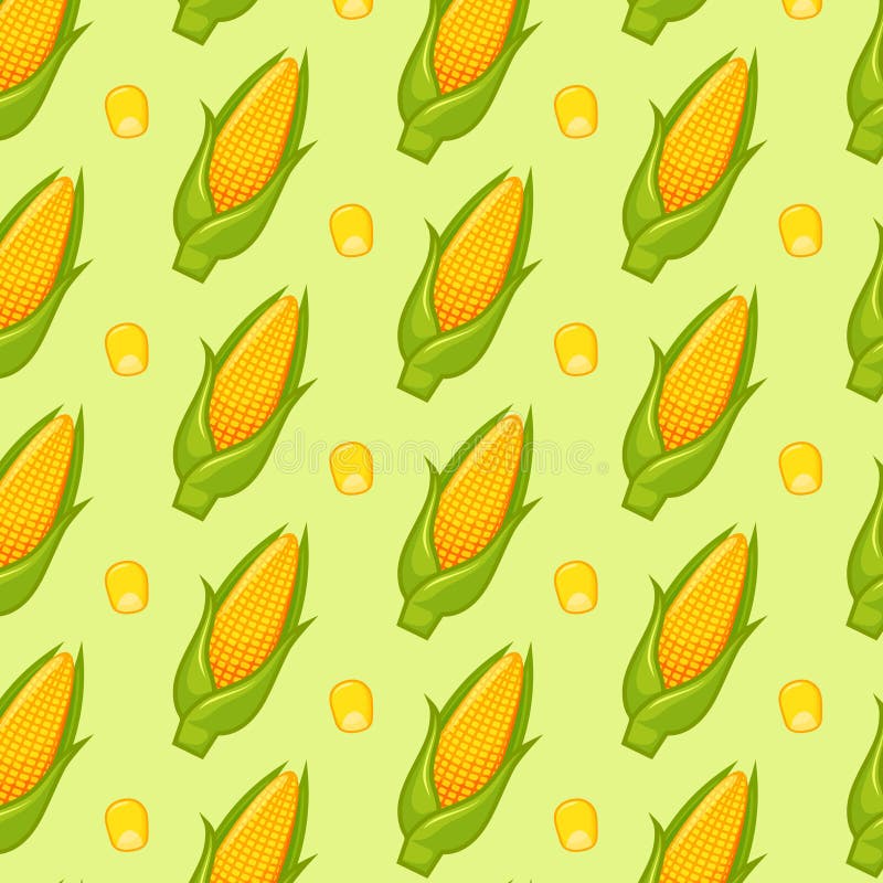 Corn Seamless Pattern, Abstract Repeated Background. Simple Beautifully ...
