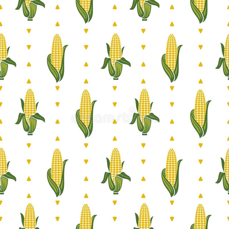 Corn seamless pattern stock vector. Illustration of graphic - 214852466