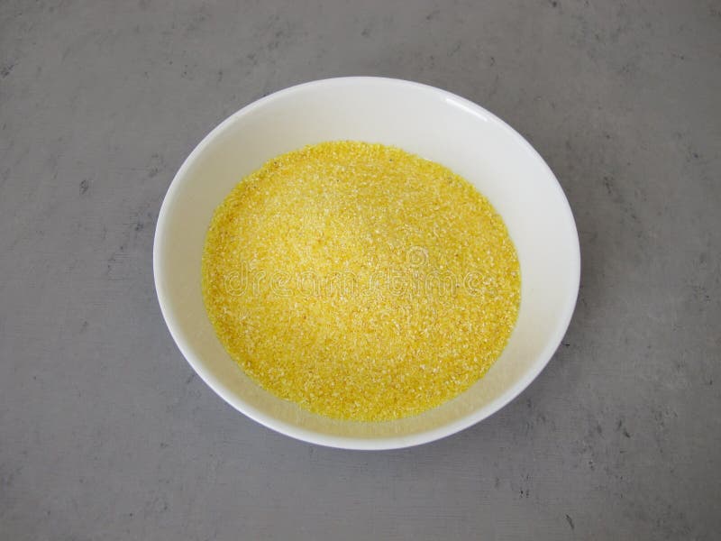 Corn Semolina in a Shallow Bowl Stock Photo - Image of cuisine, bowl ...