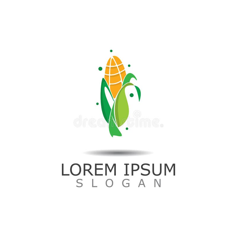Corn Simple Logo Design Agriculture Farming Vector Stock Illustration ...