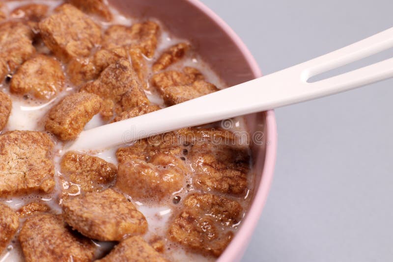 Corn Snacks with Milk Healthy Breakfast Closeup Stock Image - Image of ...