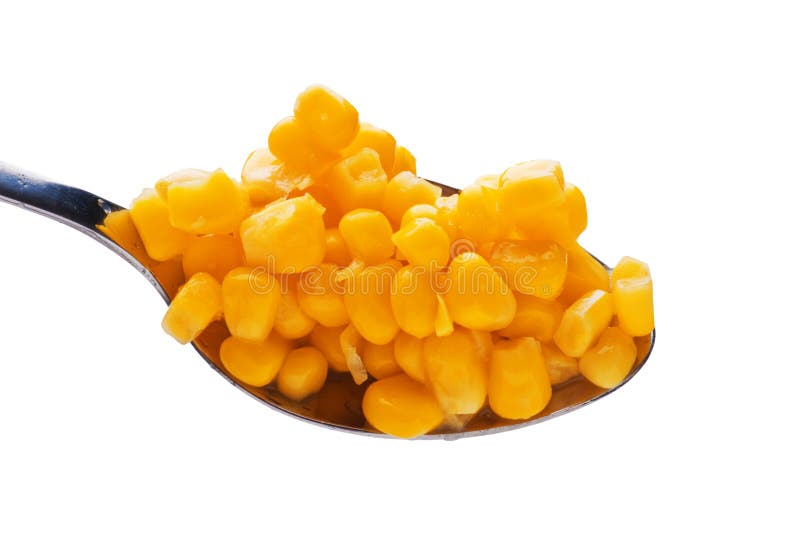 Corn in spoon stock photo. Image of breakfast, studio - 23637156