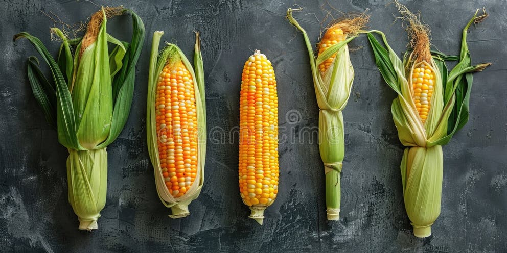 Corn Stalks on a Dark Background Stock Image - Image of farm, texture ...