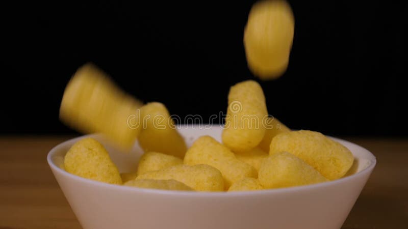 Corn Sticks Falling into a Plate Stock Footage - Video of healthy, food ...