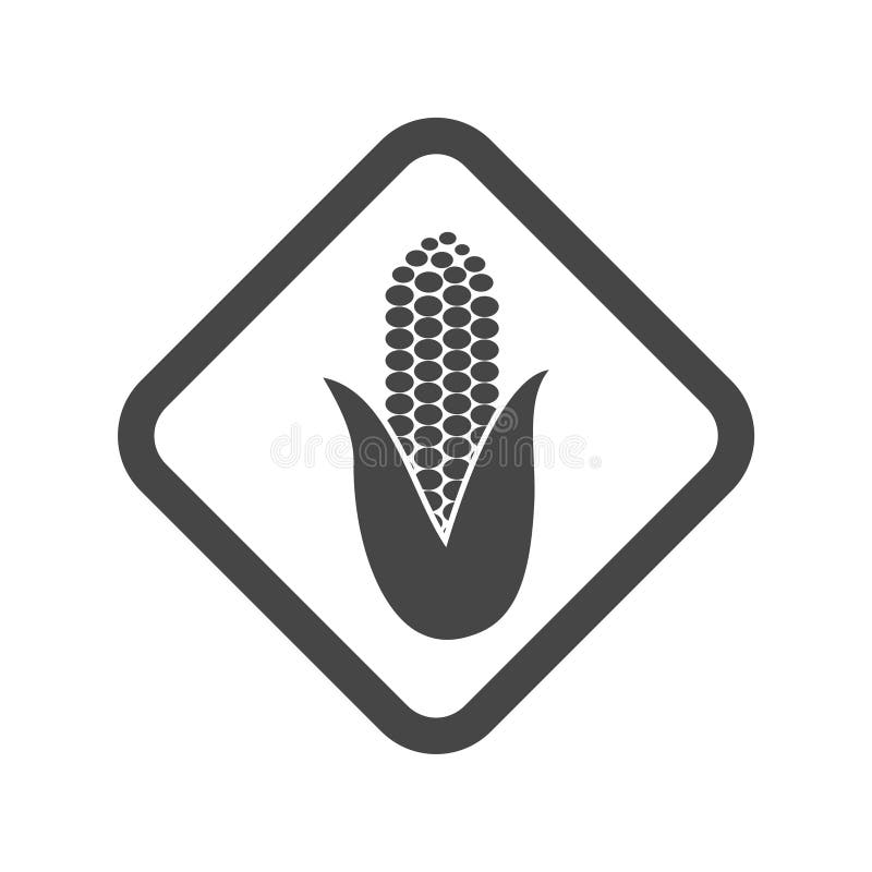 Corn Symbol Icon with Long Shadow Stock Vector - Illustration of design ...