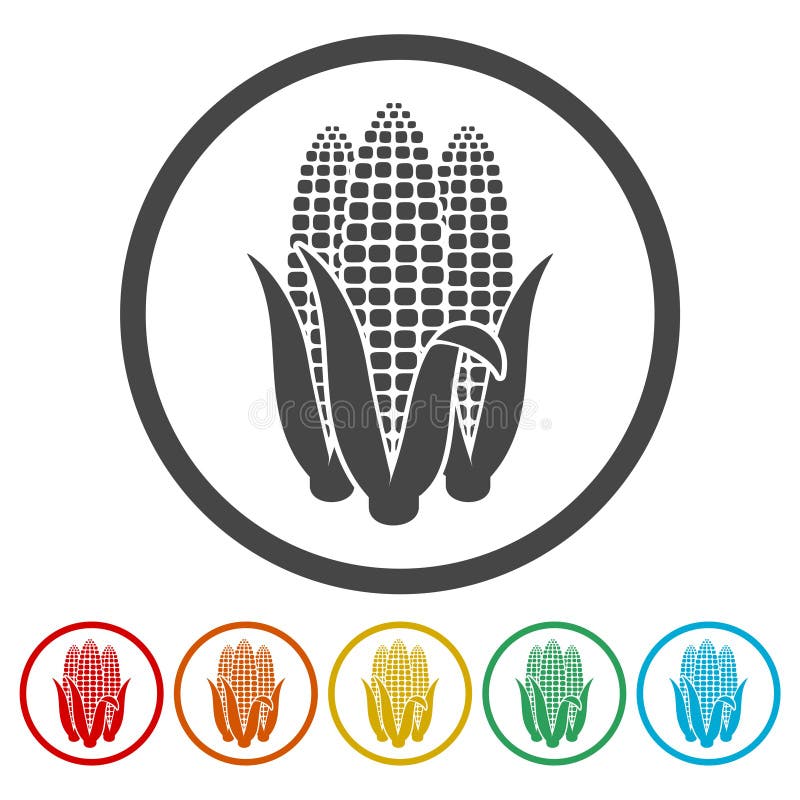 Corn symbol icon stock vector. Illustration of agriculture - 86480578