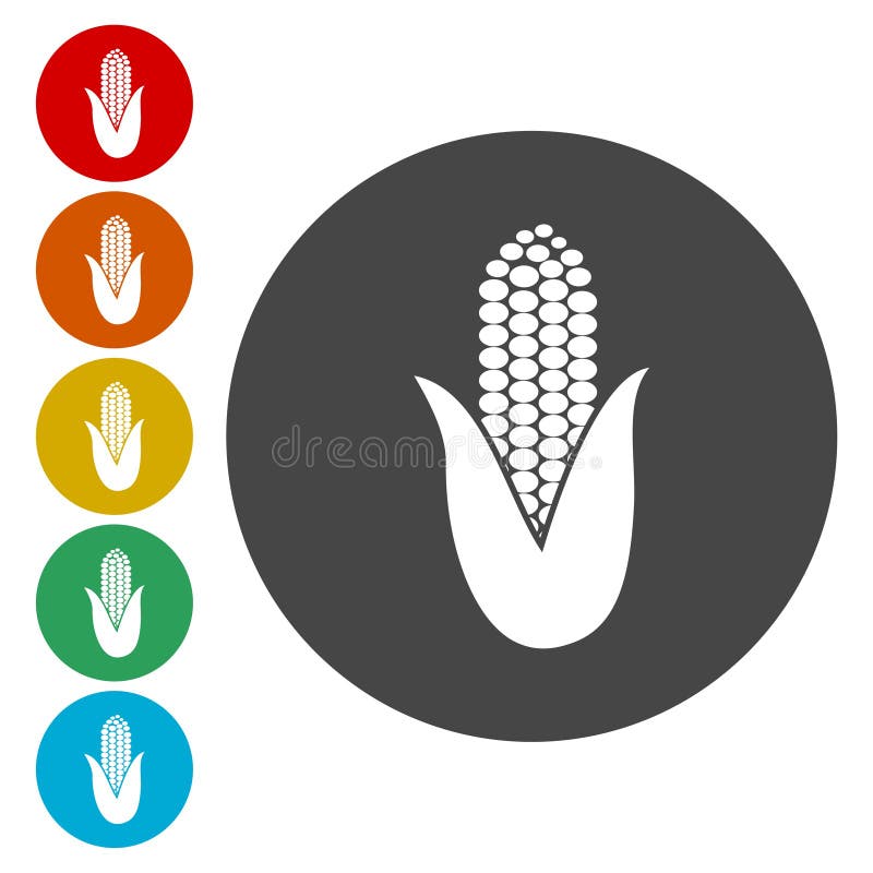 Corn symbol icon stock vector. Illustration of agriculture - 86480578