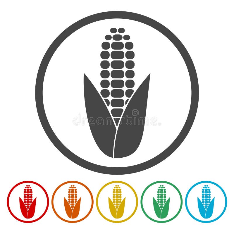Corn symbol icon stock vector. Illustration of agriculture - 86480578