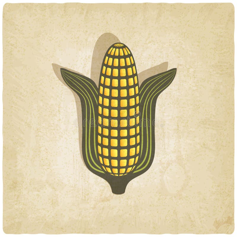 Corn Symbol Icon with Long Shadow Stock Vector - Illustration of grain ...