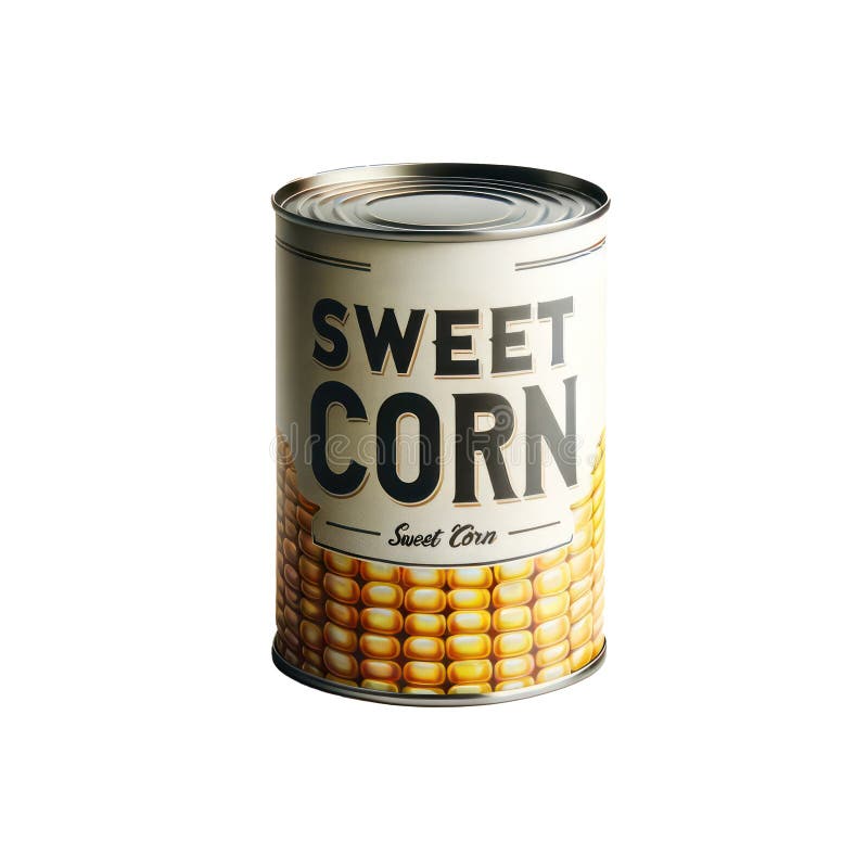 Corn Tin Can Product Isolated on White Transparent Background Stock ...