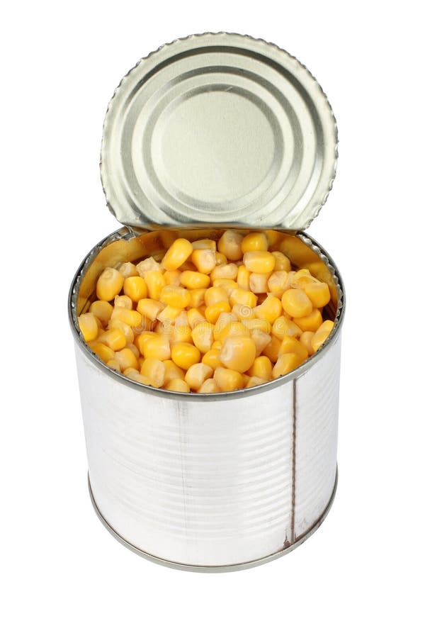 Corn in tin stock image. Image of metallic, garbage, metal - 28398105