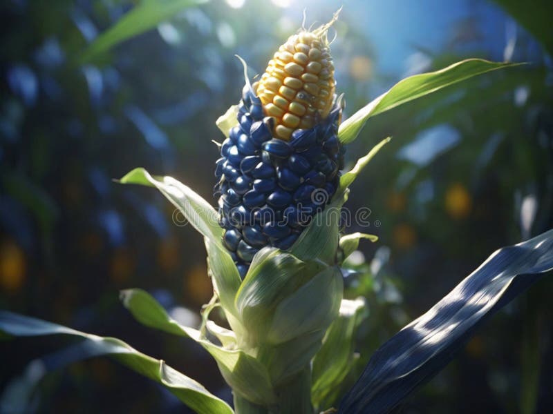 Corn on the tree branches stock illustration. Illustration of growth ...