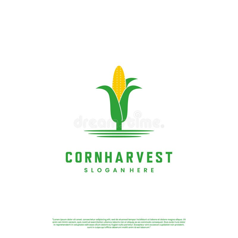 Corn Tree Logo Design Flat Icon Template Stock Vector - Illustration of ...