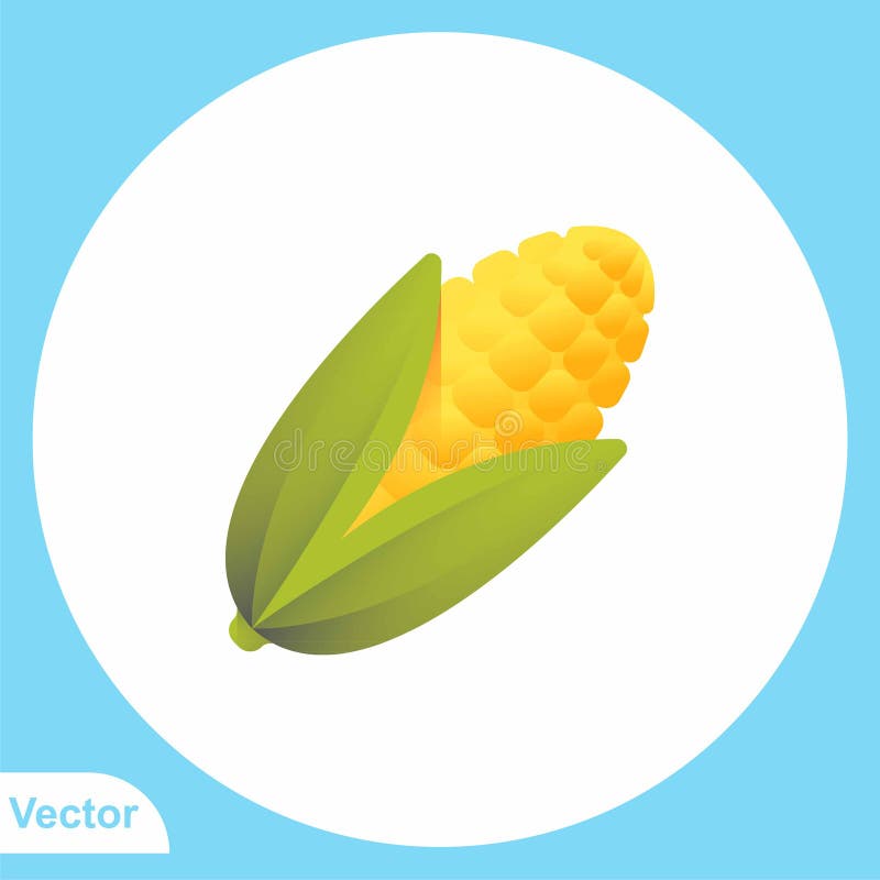 Corn Vector Icon Sign Symbol Stock Illustration - Illustration of ...