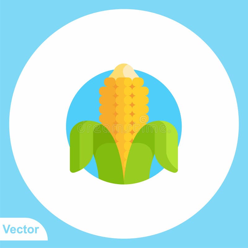 Corn Vector Icon Sign Symbol Stock Illustration - Illustration of ...