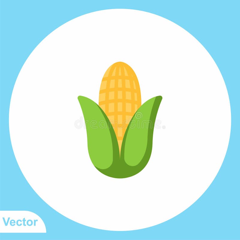 Corn Vector Icon Sign Symbol Stock Illustration - Illustration of ...