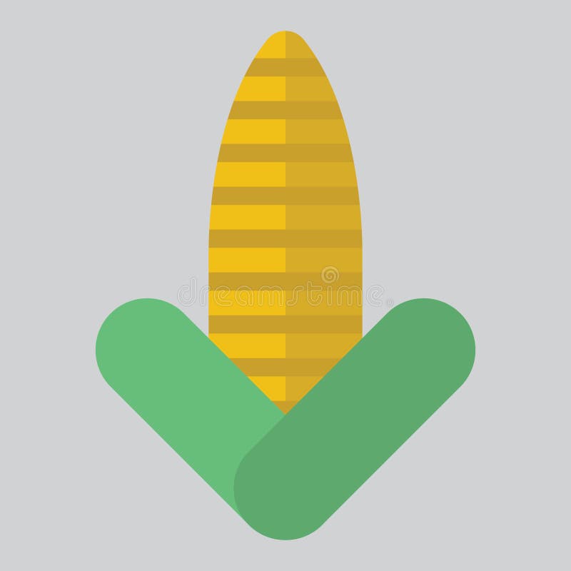 Corn. Vector Illustration Decorative Design Stock Vector - Illustration ...