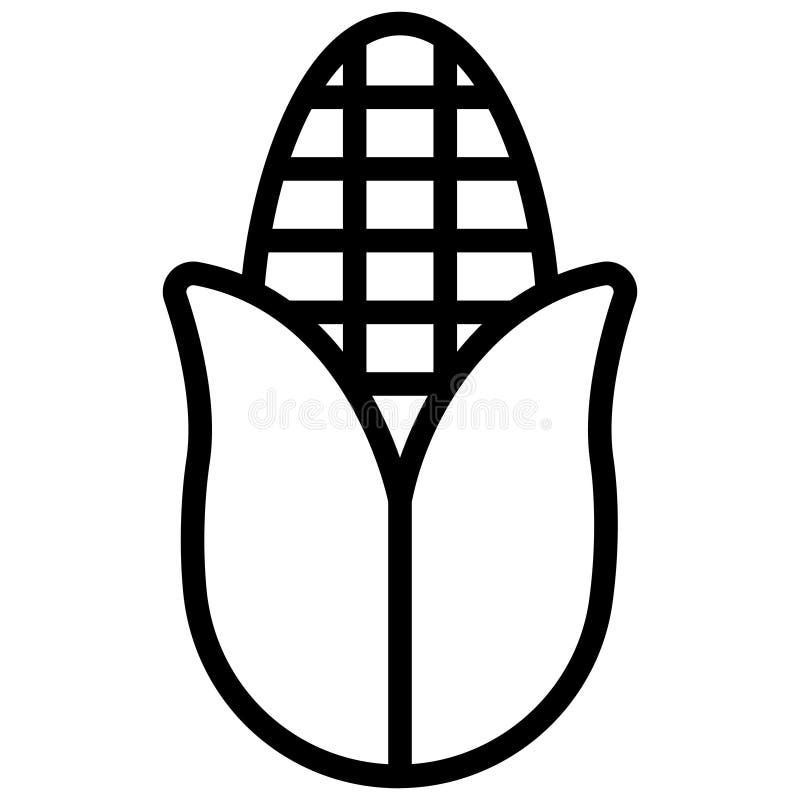 Corn Vector Outline Icon. Modern Thin Line Symbols. Collection of ...